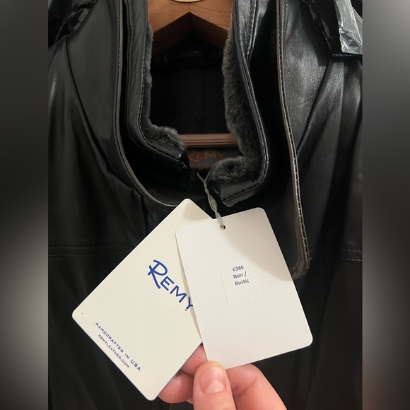 Remy Leather | Jackets & Coats | Nwt Remy Mens Leather Coat With ...
